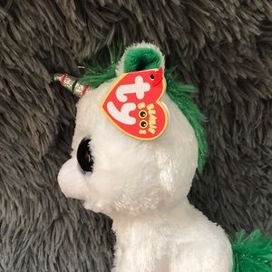 Ty | Toys | Beanie Boos Candy Cane Unicorn Rainbow Colour Eyes | Poshmark